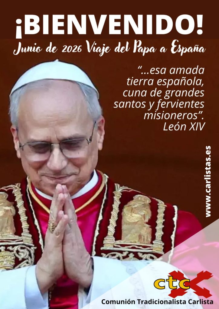 Visita del Papa 2026 – Cartel de bienvenida al Papa de la CTC ...